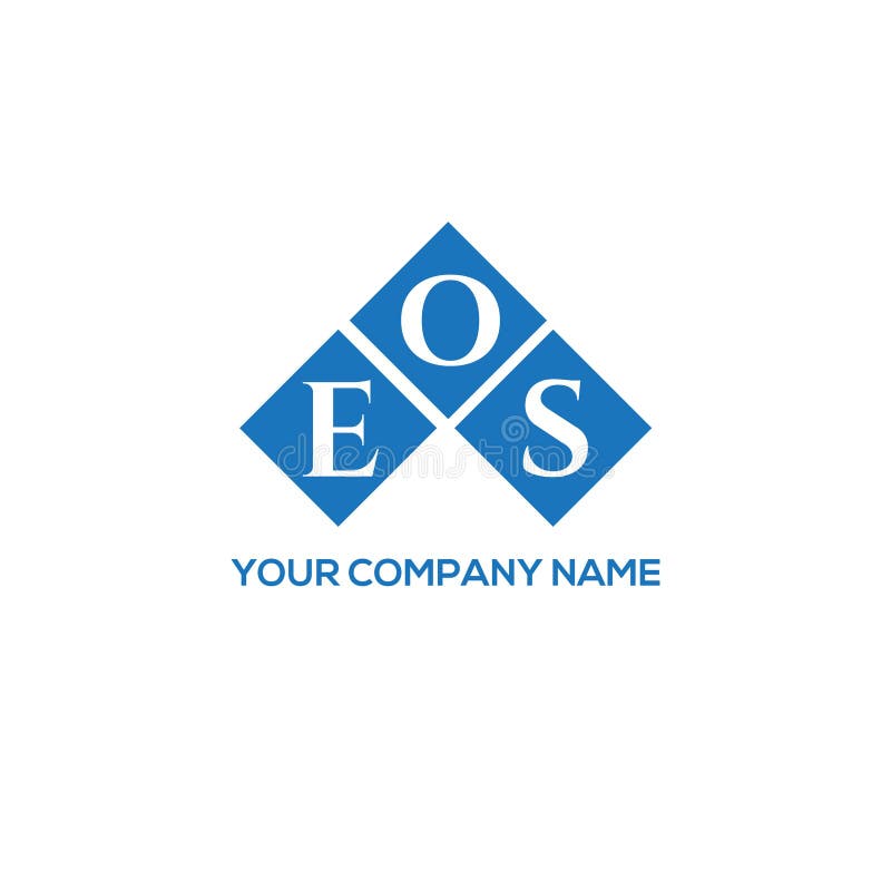EOS Letter Logo Design on WHITE Background. EOS Creative Initials ...