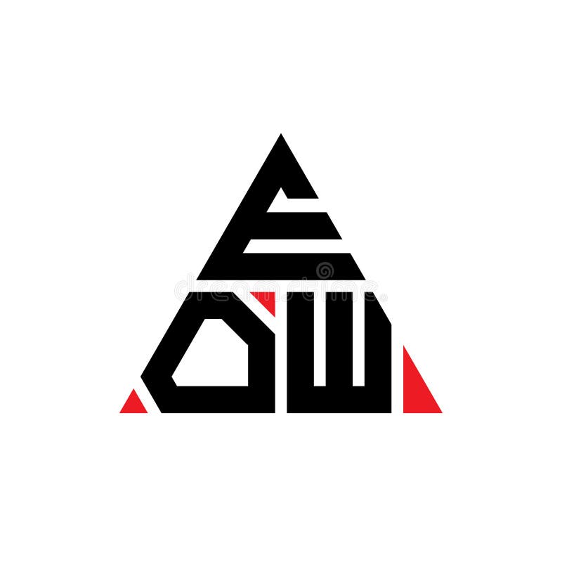 EOW Triangle Letter Logo Design with Triangle Shape. EOW Triangle Logo ...
