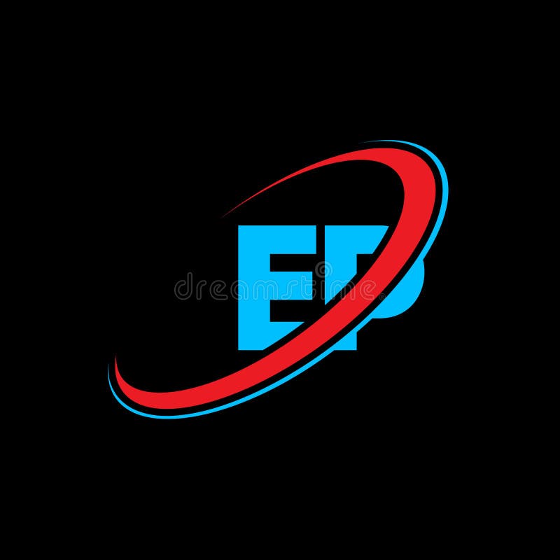 EP E P Letter Logo Design. Initial Letter EP Linked Circle Uppercase ...