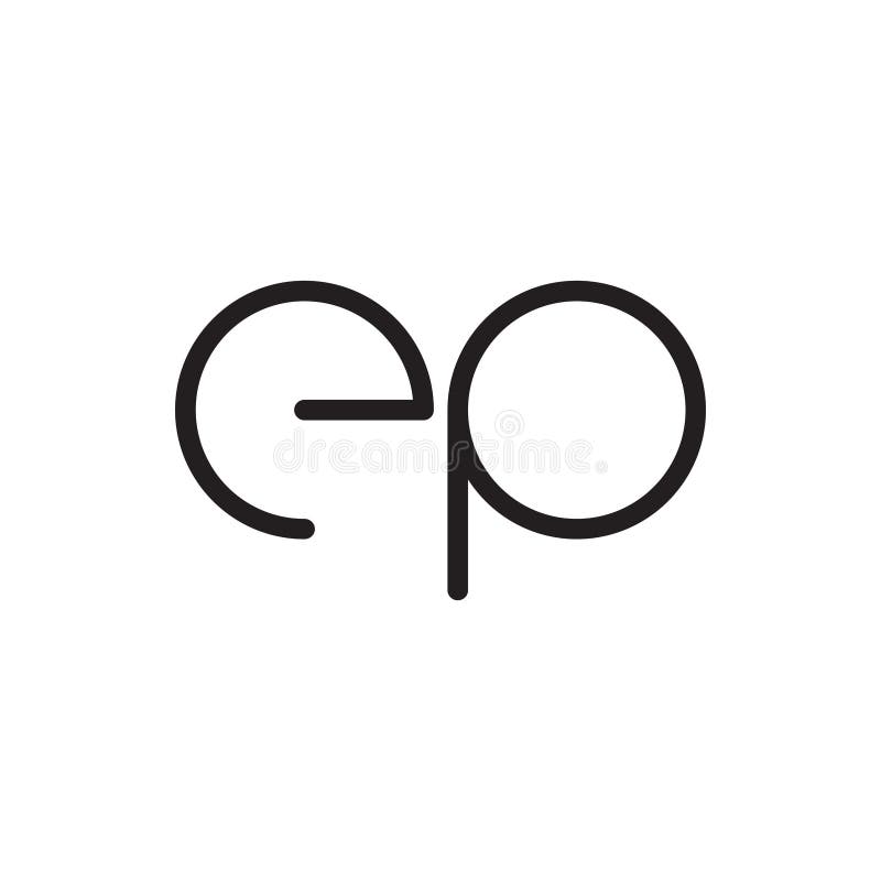 Ep Initial Letter Vector Logo Stock Vector - Illustration of letter ...