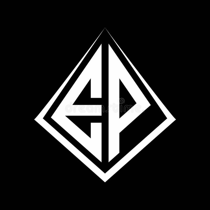 EP Logo Letters Monogram with Prisma Shape Design Template Stock Vector ...