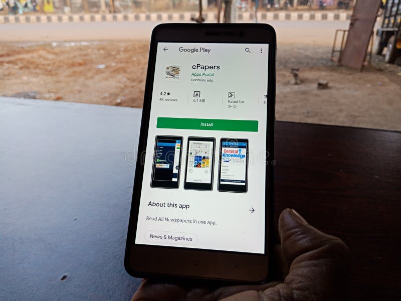 Epapers Software Application Presented on Digital Screen at Open Area ...