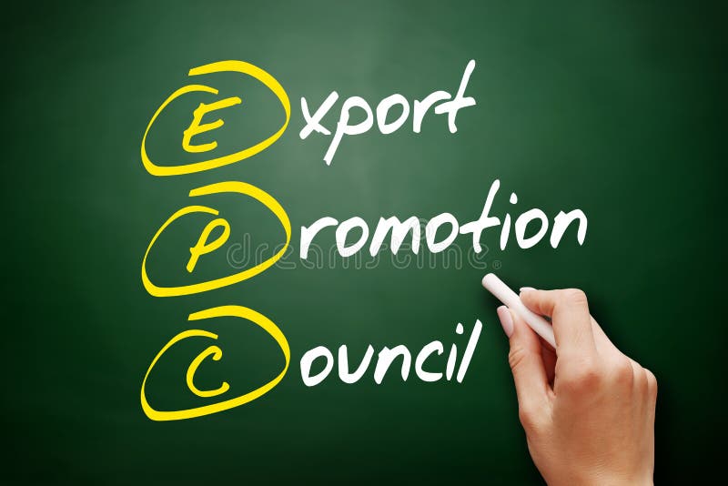 EPC - Export Promotion Council Acronym, Business Concept on Blackboard ...