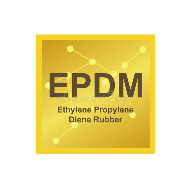 Vector Symbol of Ethylene Propylene Diene Rubber EPDM Polymer on the ...