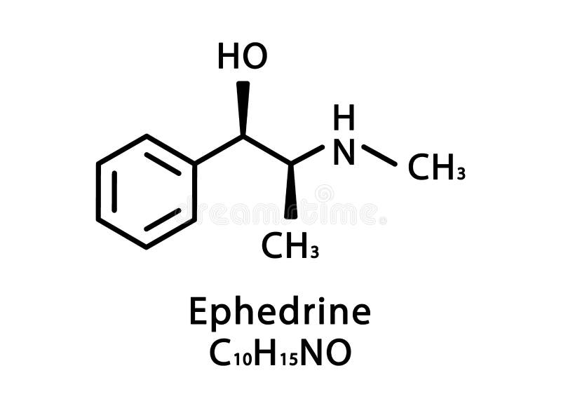 Ephedrine Molecular Structure. Ephedrine Skeletal Chemical Formula ...