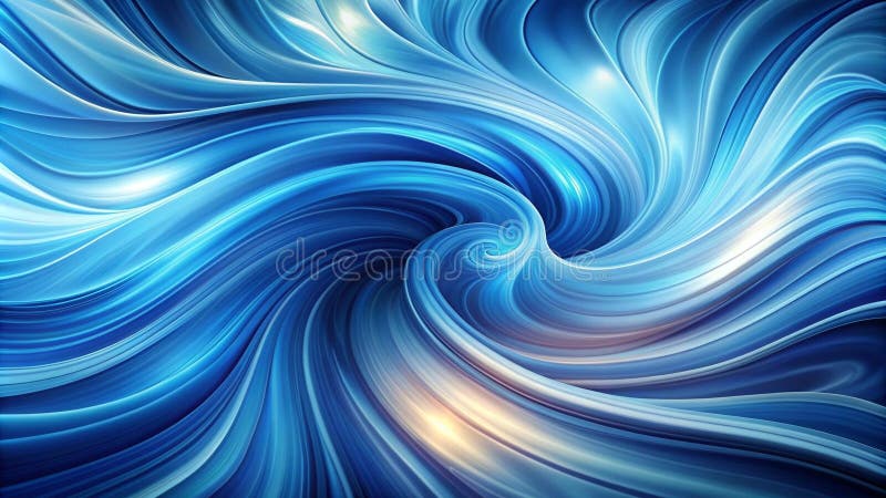 Ephemeral Blue Swirls: a Symphony of Abstract Waves AI Generated Stock ...
