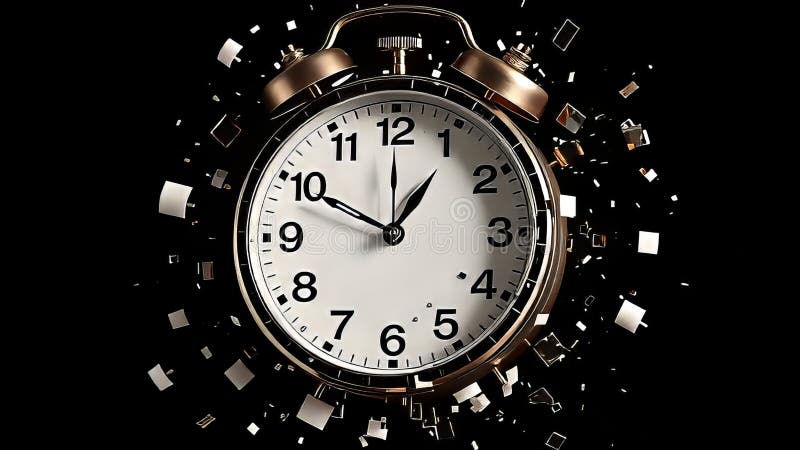 Fragmented Analog Clock Stock Illustrations – 16 Fragmented Analog ...