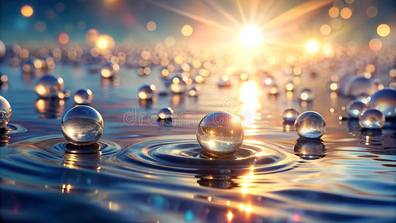 Ephemeral Shimmer: a Symphony of Light and Water AI Generated Stock ...