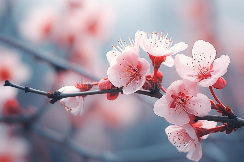 Ephemeral Spring Sakura Flowers. Generate AI Stock Illustration ...