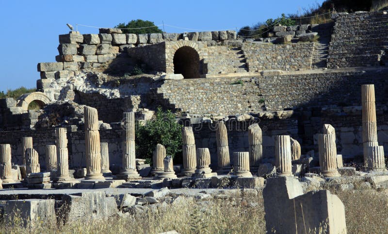 Ephesus stock image. Image of stone, ancient, efes, village - 57571233