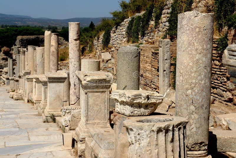 Ephesus Columns stock image. Image of ephesus, ancient - 15186893
