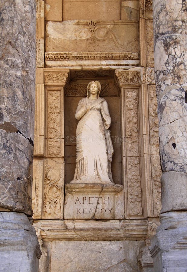 Ephesus library stock image. Image of sculpture, woman - 20796063