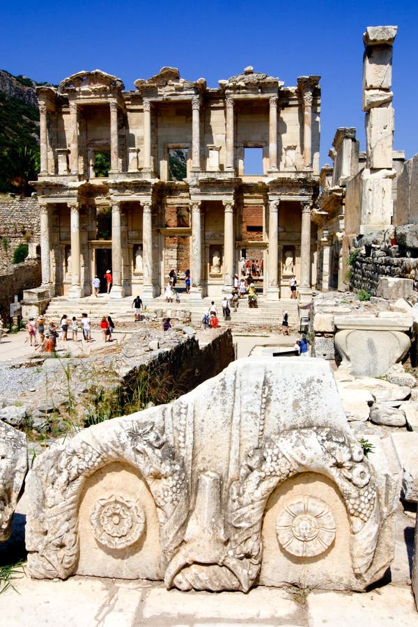 Ephesus and the Library of Celsus Stock Photo - Image of celsus ...
