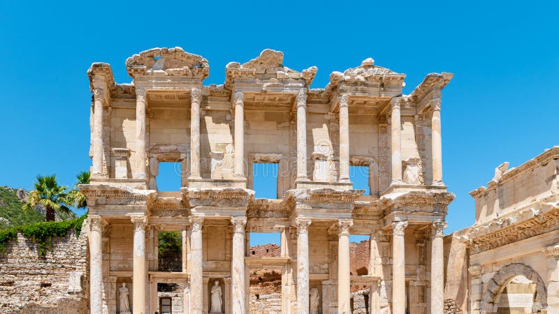 Ephesus Ruins, Turkey, Beautiful Sunny Day between the Ruins of Ephesus ...