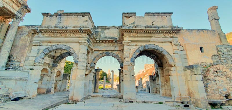 Library of Celsus is an Ancient Roman Building at the Ephesus ...