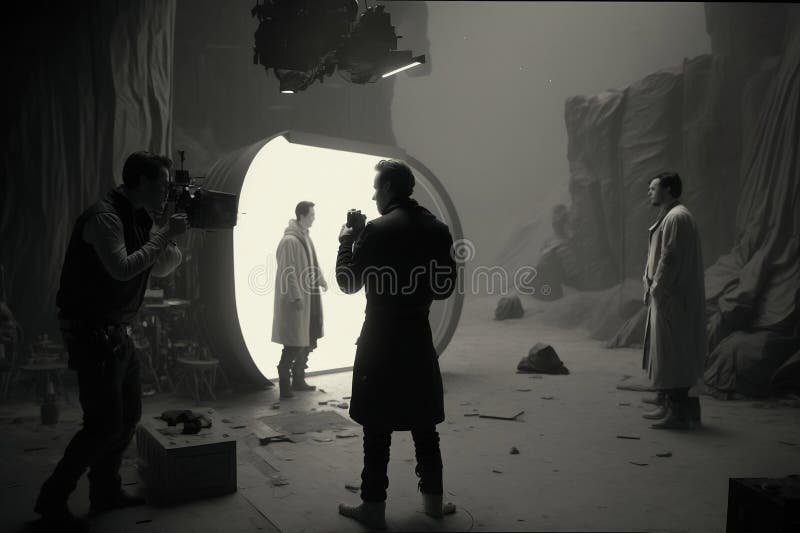 Epic Futuristic Vista: Couple Gazes at Sci-fi Palace Amidst Rolling ...