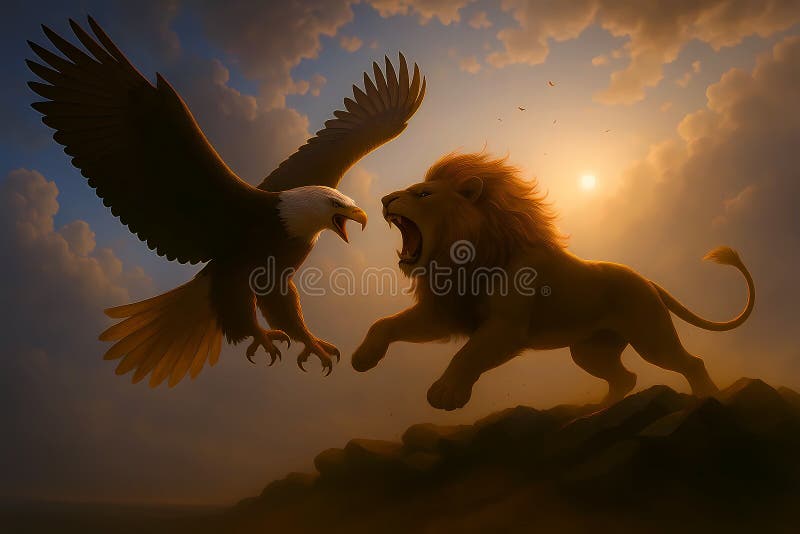 Epic Sunset Battle Scene Dramatic Fantasy Artwork Stock Photos - Free & Royalty-Free Stock ...