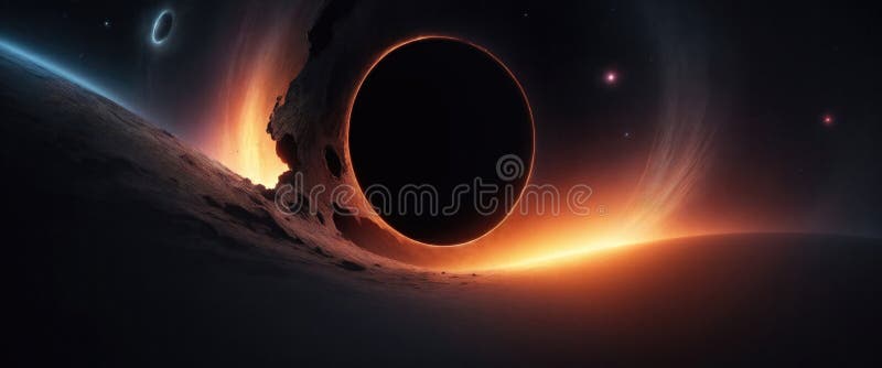 Epic Black Hole Space Art Cosmic Destruction Nebula Wallpaper Stock ...