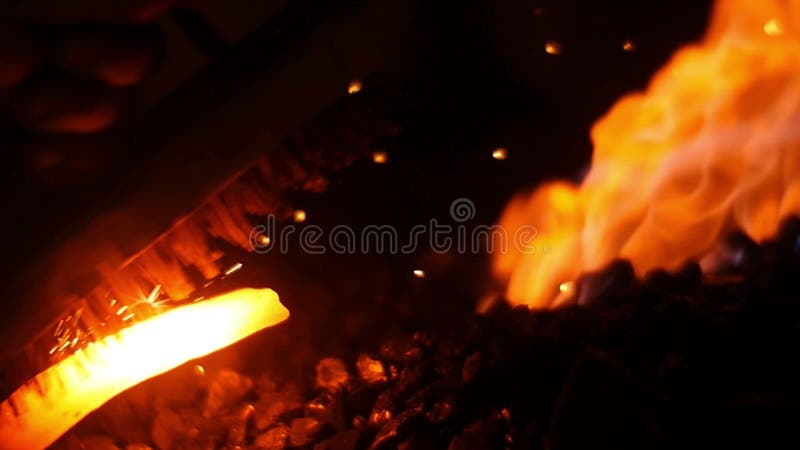 Forging a Sword in a Workshop Stock Footage - Video of brushing, epic ...