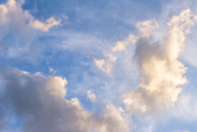 Epic Blue Sky with White Clouds Background Cloudy Texture Stock Image ...