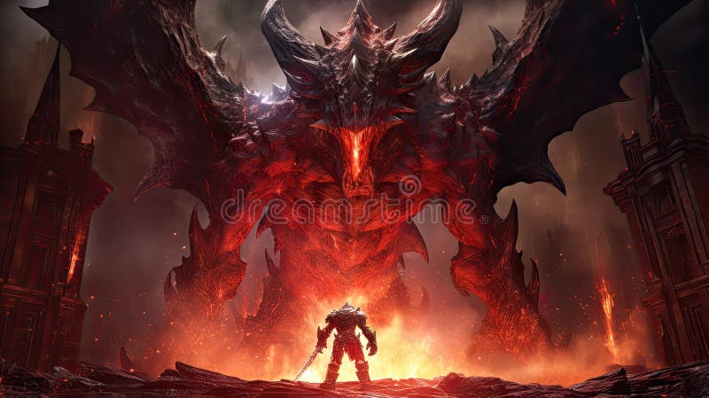 Epic Boss Battle. a Captivating Image of a Fierce Encounter with a ...