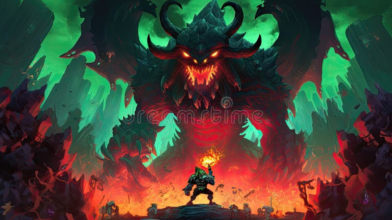 Epic Boss Battle. a Captivating Image of a Fierce Encounter with a ...