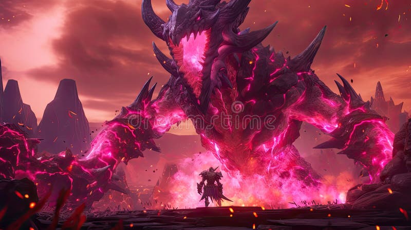 Epic Boss Battle. a Captivating Image of a Fierce Encounter with a ...