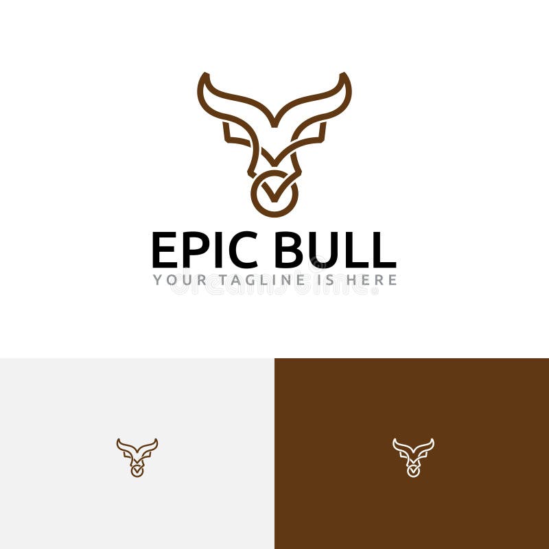Epic Bull Taurus Head Horned Animal Logo Stock Vector - Illustration of ...