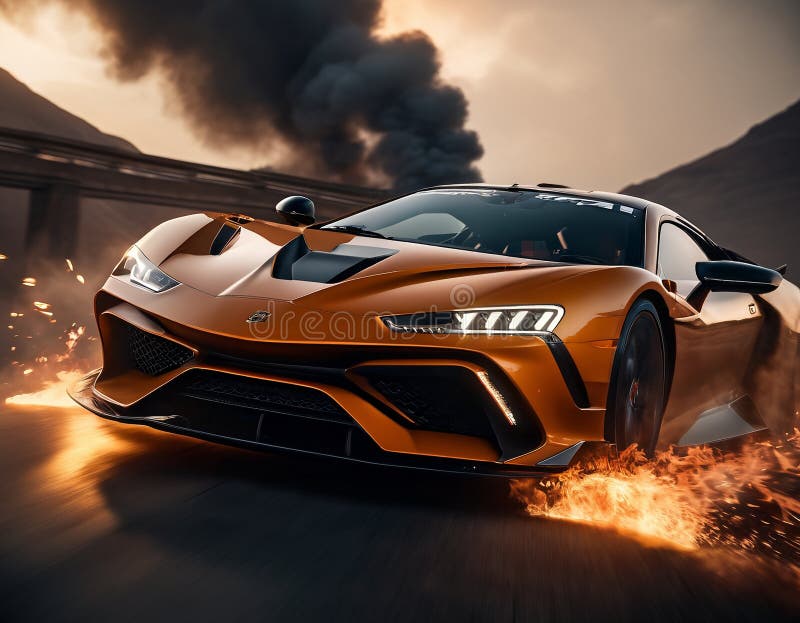 Epic Car Chase with Explosions Stock Photo - Image of artistic, food ...