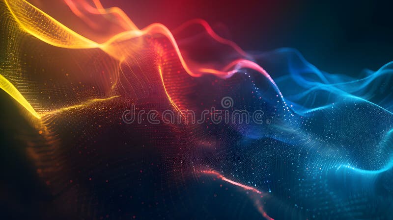 Epic Chromatic Encounter: Red Vs. Blue Drama Stock Illustration ...