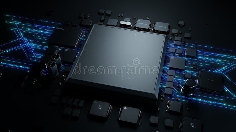 Epic CPU Attachment on a Printed Circuit Board with the Effect of a ...