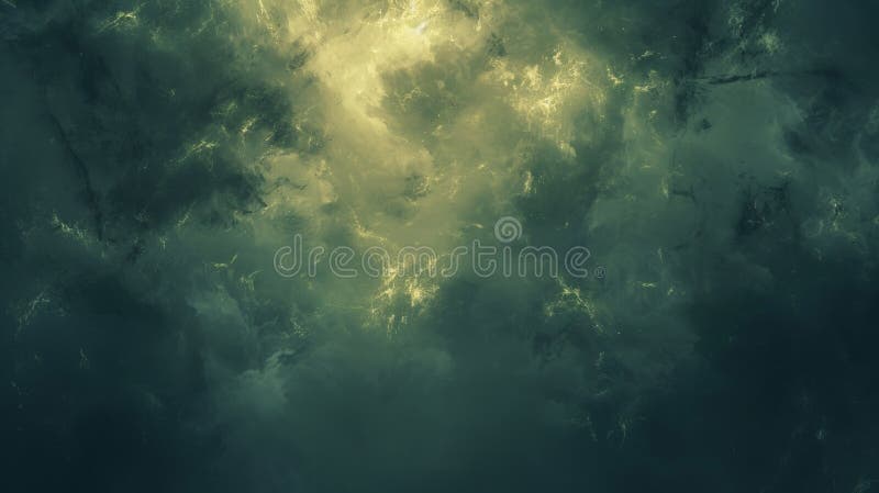 Epic Dark Green and Gold Nebula Background Texture. Abstract Space Art ...