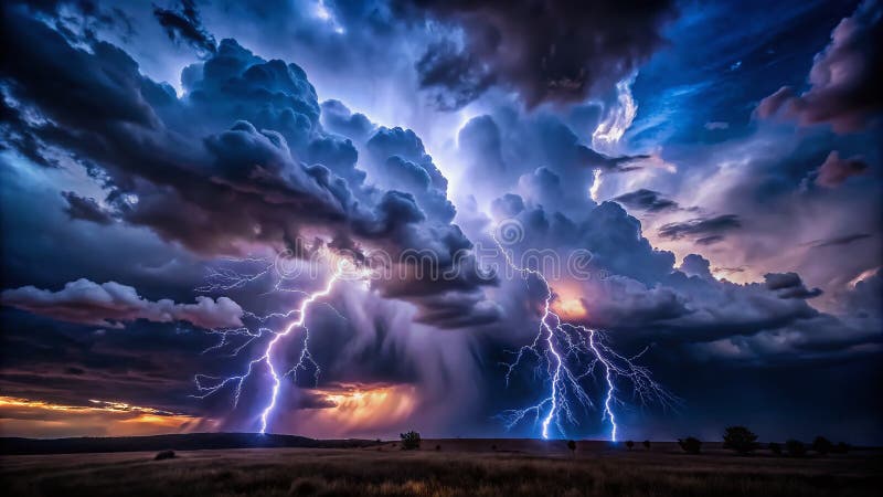 Epic Dark Storm Wallpaper Dramatic Night Sky Intense Lightning and Deep ...