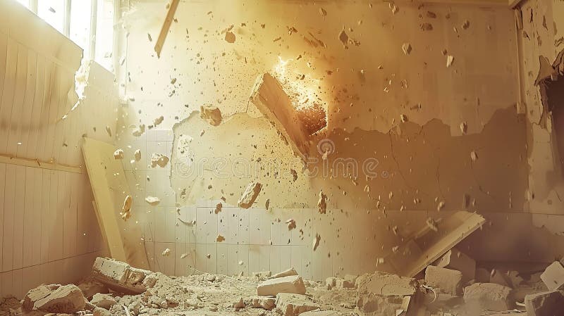 Epic Destruction, Wall Explosion Forms Empty Space in Center ...