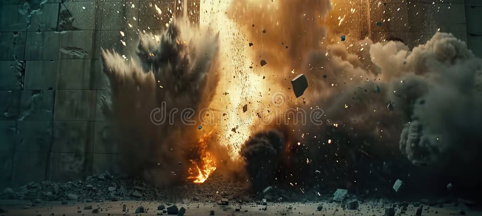 Epic Destruction, Wall Explosion Forms Empty Space in Center ...