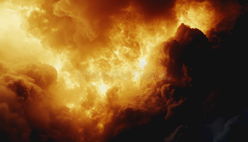 Epic Divine Figure Emerging from Light, Surrounded by Clouds and ...