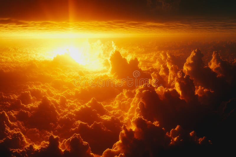 Epic Divine Figure Emerging from Light, Surrounded by Clouds and ...