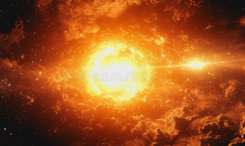 Epic Divine Figure Emerging from Light, Surrounded by Clouds and ...