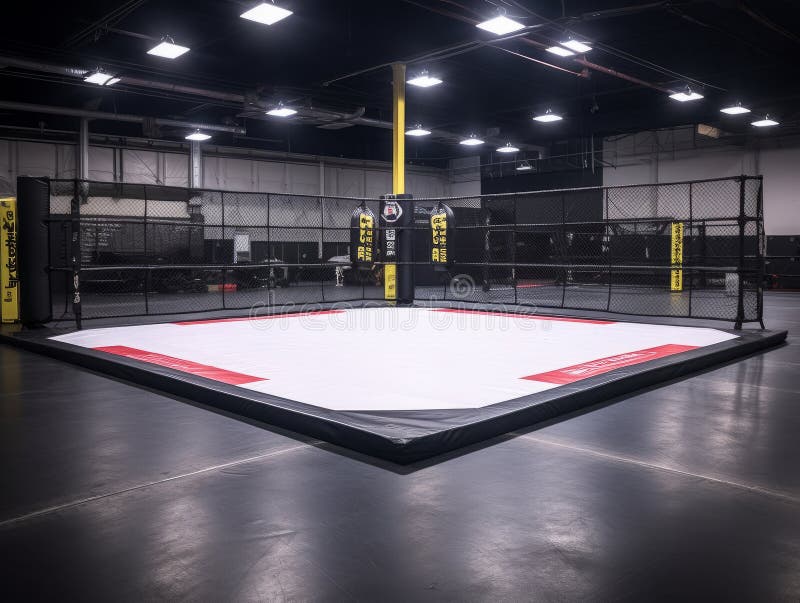 Epic Empty Ring for Fights without Rules and MMA in the Spotlight on ...