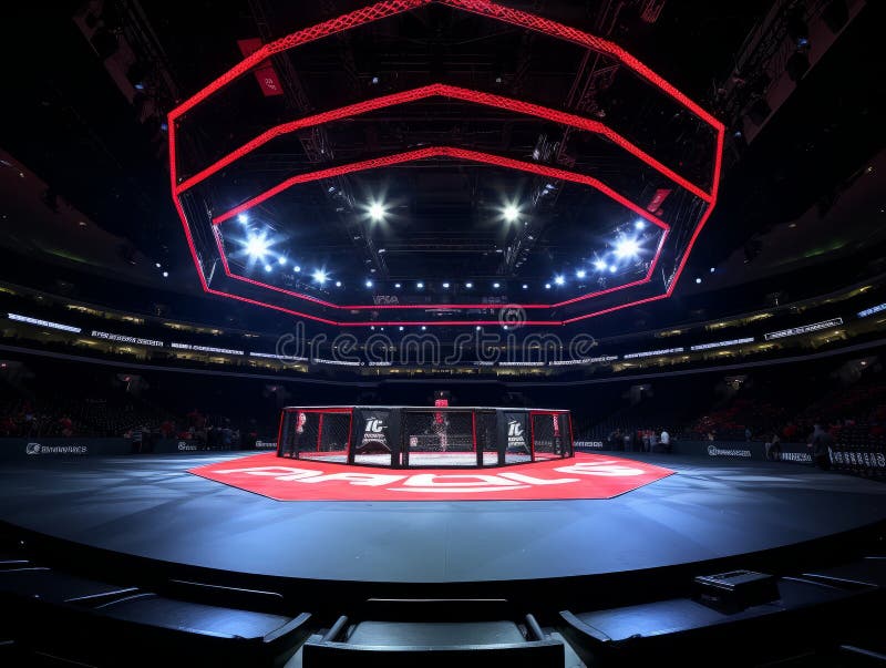 Epic Empty Ring for Fights without Rules and MMA in the Spotlight on ...
