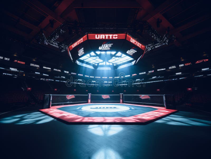 Epic Empty Ring for Fights without Rules and MMA in the Spotlight on ...