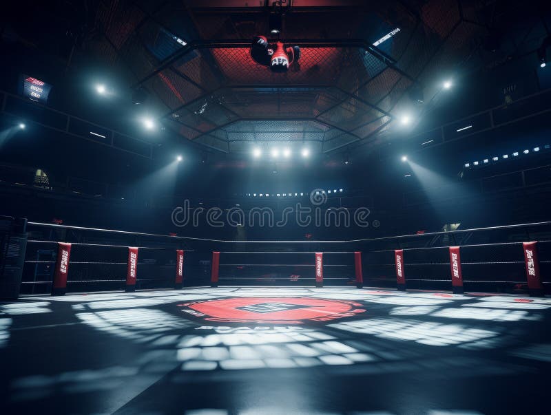 Epic Empty Ring for Fights without Rules and MMA in the Spotlight on ...