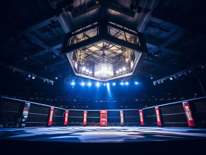 Epic Empty Ring for Fights without Rules and MMA in the Spotlight on ...