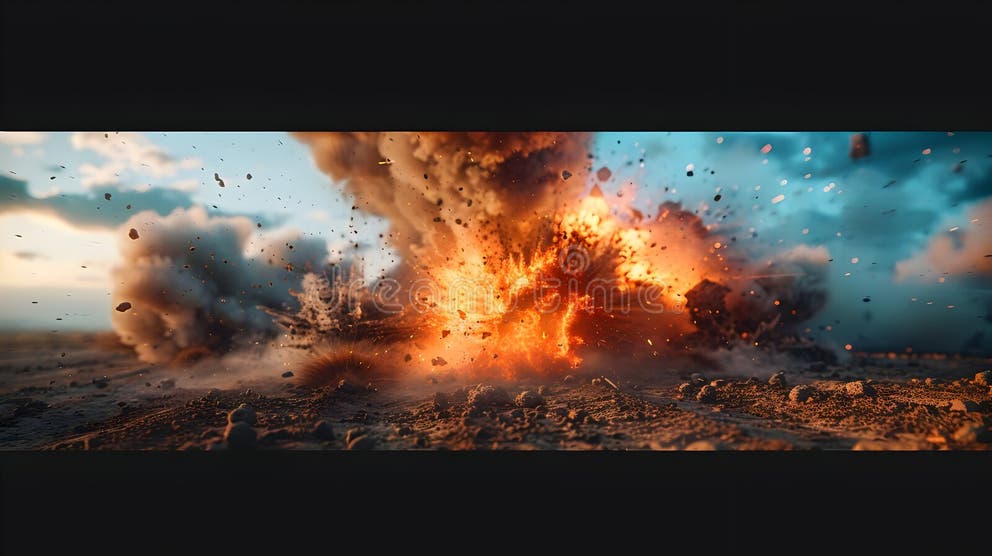 Epic Explosion 3D Illustration Stock Illustration - Illustration of ...