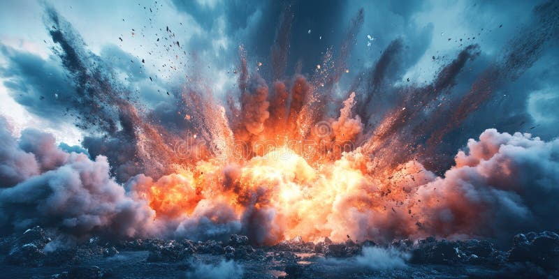 Epic Smoke Explosion: Dynamic Border Overlay for Action Graphics Stock ...