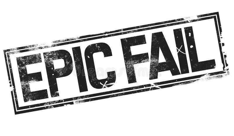 Epic Fail Word with Black Frame Stock Illustration - Illustration of ...