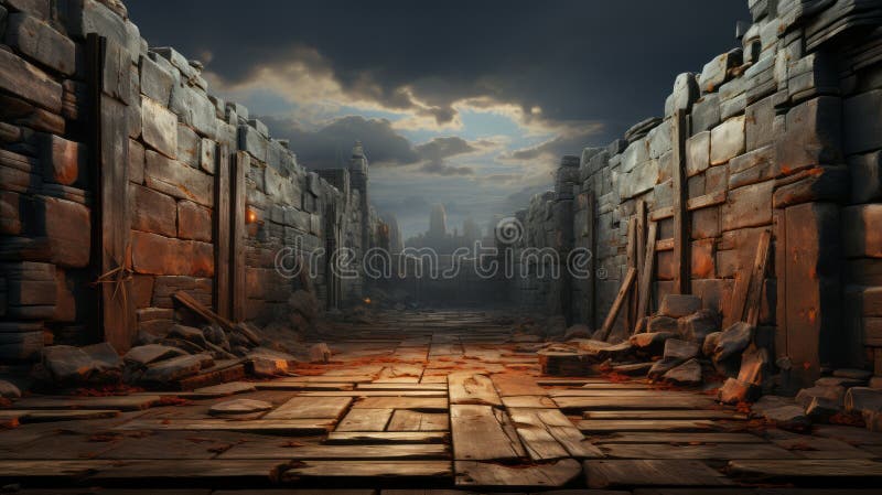 Epic Fantasy Wall with Rubble: Spectacular Backdrops and Dragoncore ...