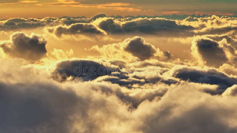 Epic Flight in the Sky with Clouds, Sunset in the Stock Video - Video ...