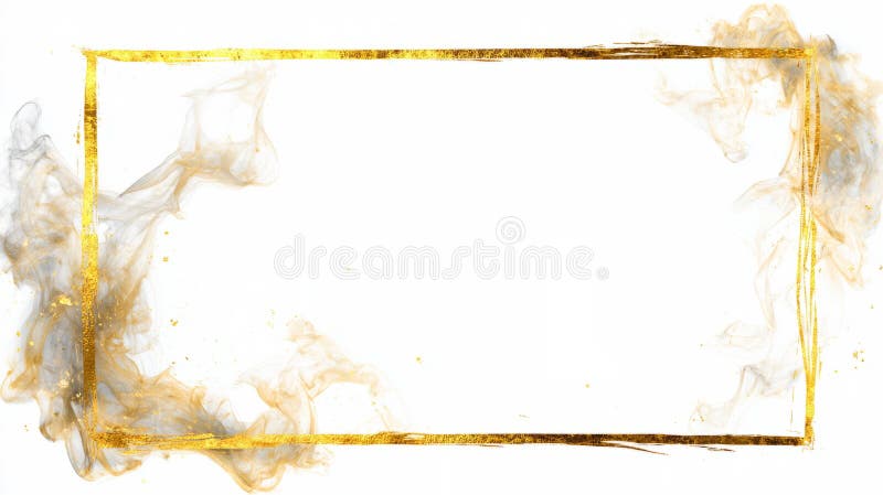 Epic Gold Frame with Burnt Edges and Smoke Marks Stock Image - Image of ...