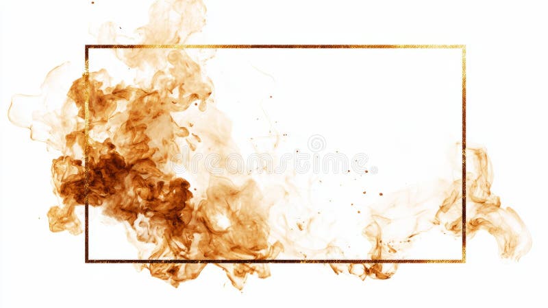 Epic Gold Frame with Burnt Edges and Smoke Marks Stock Image - Image of ...